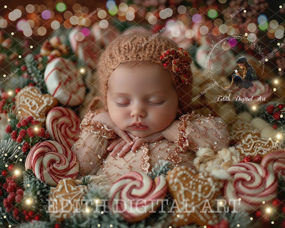 Newborn Girl Face Insert, Baby Photo Background Photography, Christmas ...