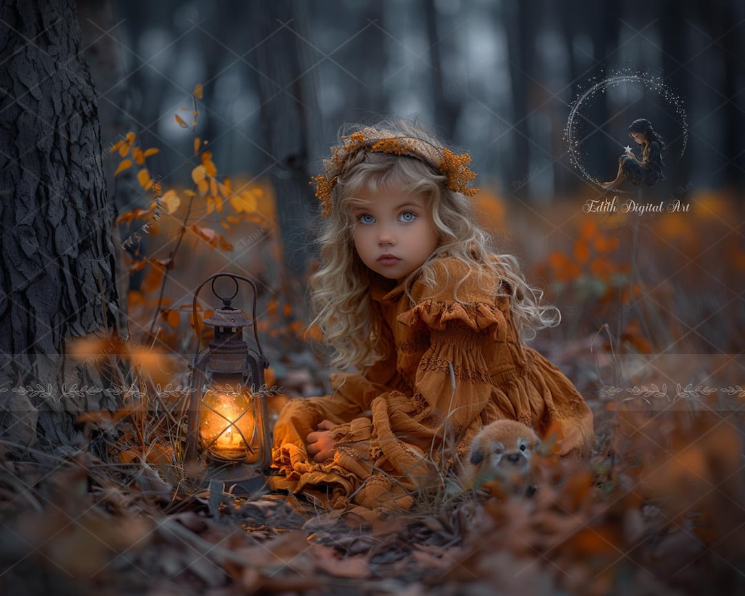 Fall Digital Backdrop for Photography Composite, Autumn Forest ...