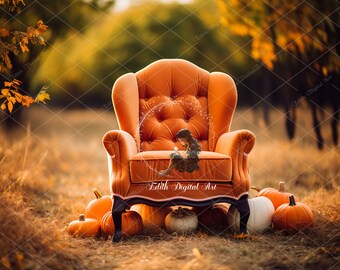 Autumn Digital Background. Orange Pumpkins. Fall Digital Backdrop for Photography. Instant ...
