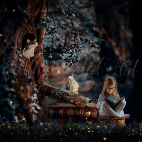 Enchanted Fairy Tale Digital Background Magic Forest - Etsy