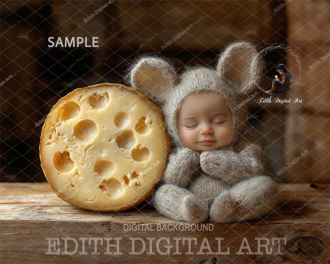 Baby Mouse Newborn Digital Backdrop, Newborn Face Insert Photography ...