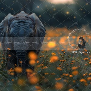 Enchanted Digital Backdrop, Spring Floral Field Digital Background ...