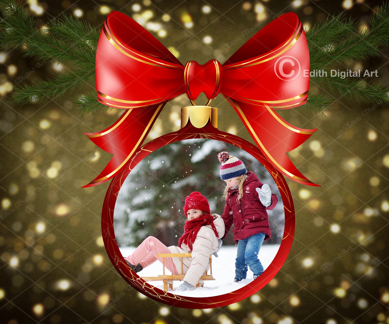 Christmas Digital Backdrop Background Holiday Christmas Frame - Etsy