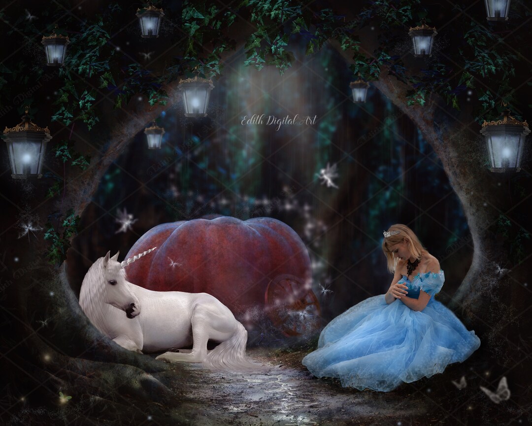 Fairytale Digital Backdrop for Kids, Enchanted Background for Toddler ...