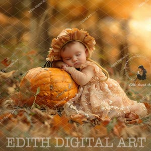 Newborn Digital Backdrop, Autumn Background Photography Composites ...