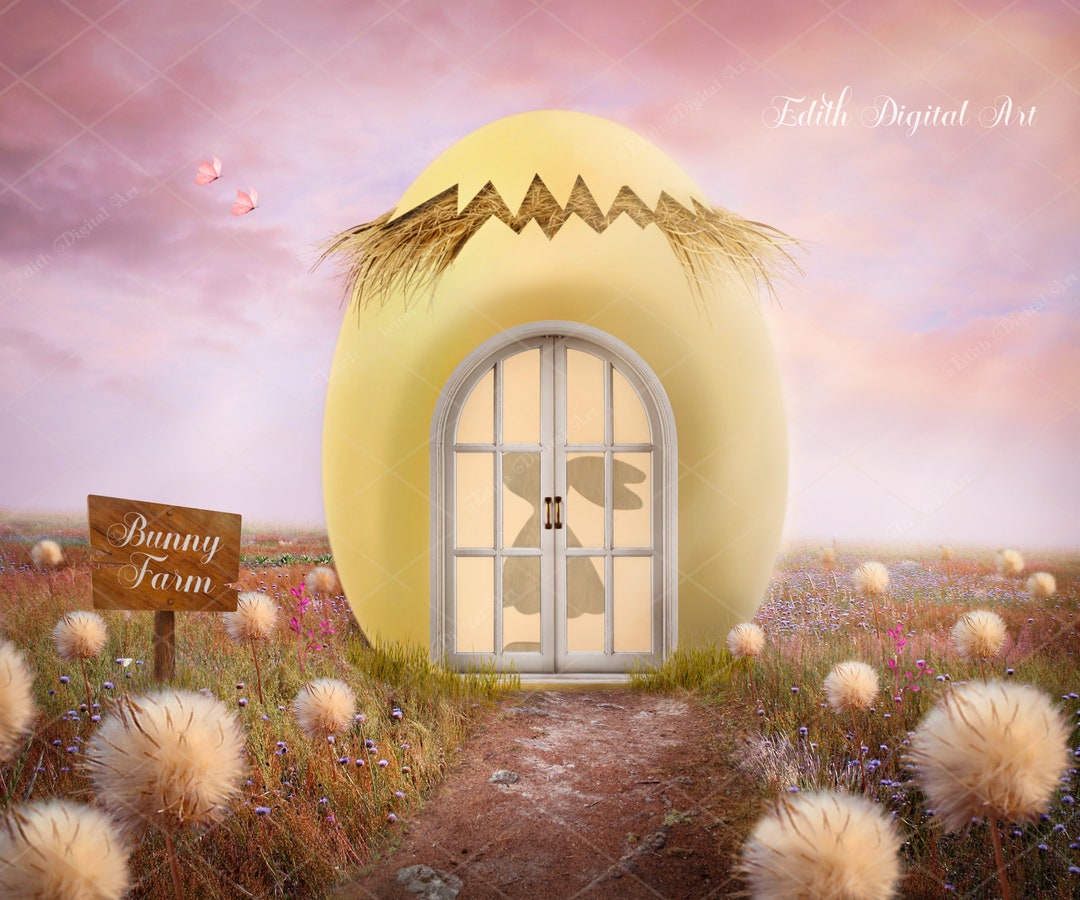 Easter Digital Backdrop, Easter Photography Background, Easter Egg on ...