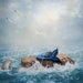 Dolphin in Ocean Digital Backdrop, Mermaid in Rock Background, Fantasy ...