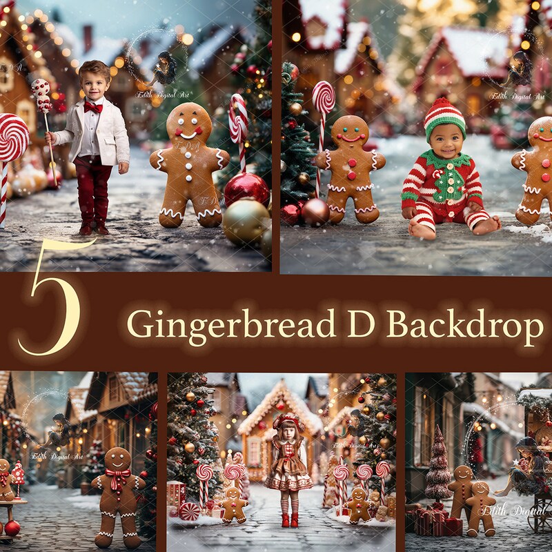 Gingerbread Backdrop - Etsy