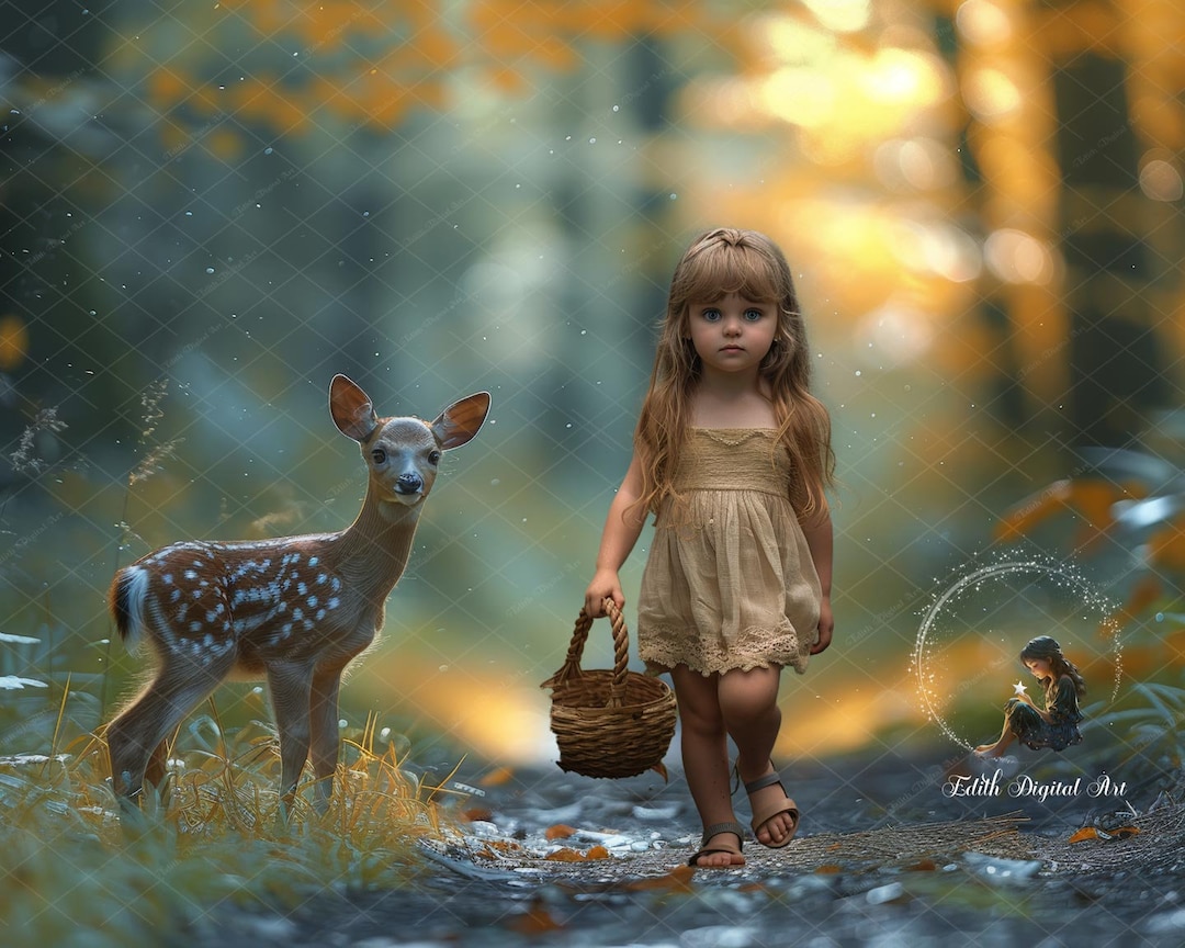 Spring Digital Background Photography, Deer Digital Background ...