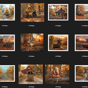 Autumn Digital Backdrops, Fall Digital Backgrounds Photography, 80 Photo Bundle, Barn, Farm Road ...