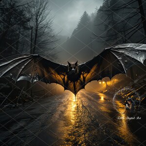 Bat Chase Digital Backdrop, Halloween Digital Backdrop, Halloween ...