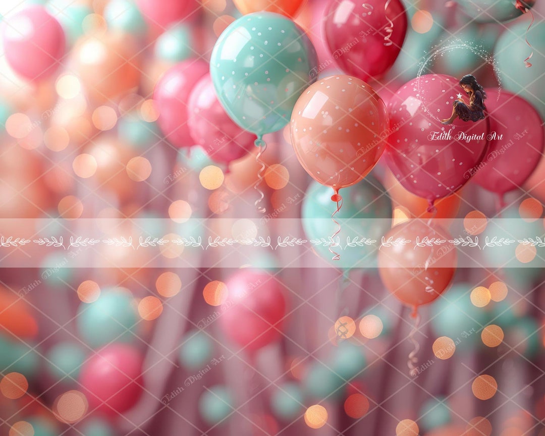 Girl Birthday Digital Photo Background for Photography Composites, Pink ...