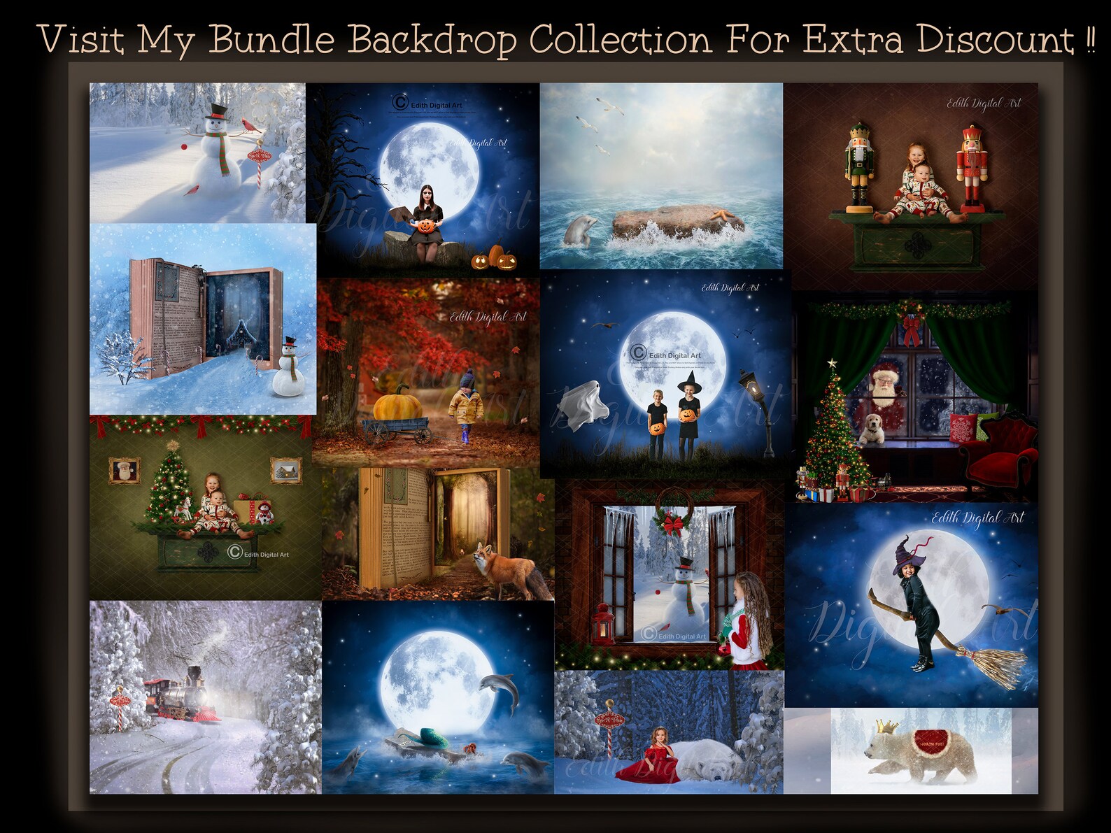 Christmas Digital Backdrop Photography Nutcracker Digital - Etsy