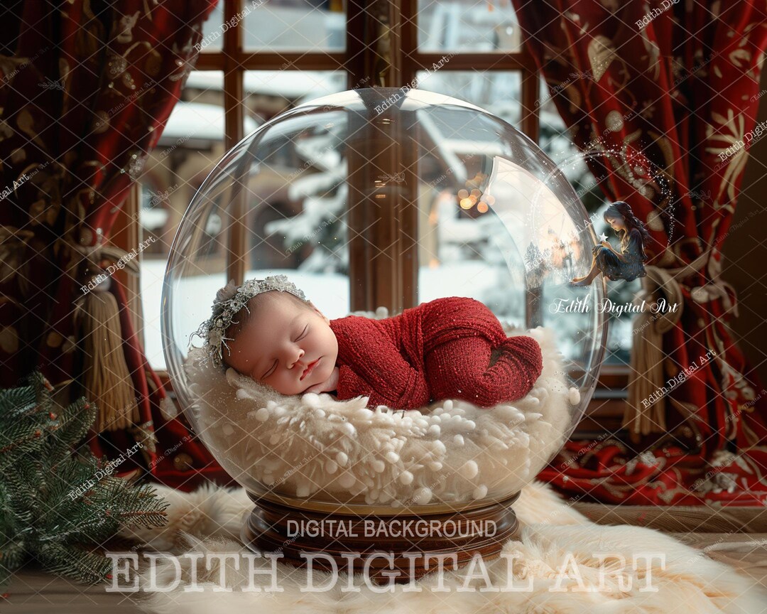 Christmas Digital Backdrop, Newborn Digital Background, Newborn White ...