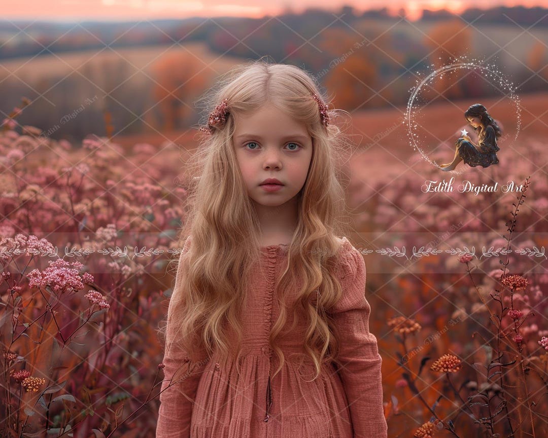 Autumn Field Digital Backdrop Photography, Fall Meadows Digital ...