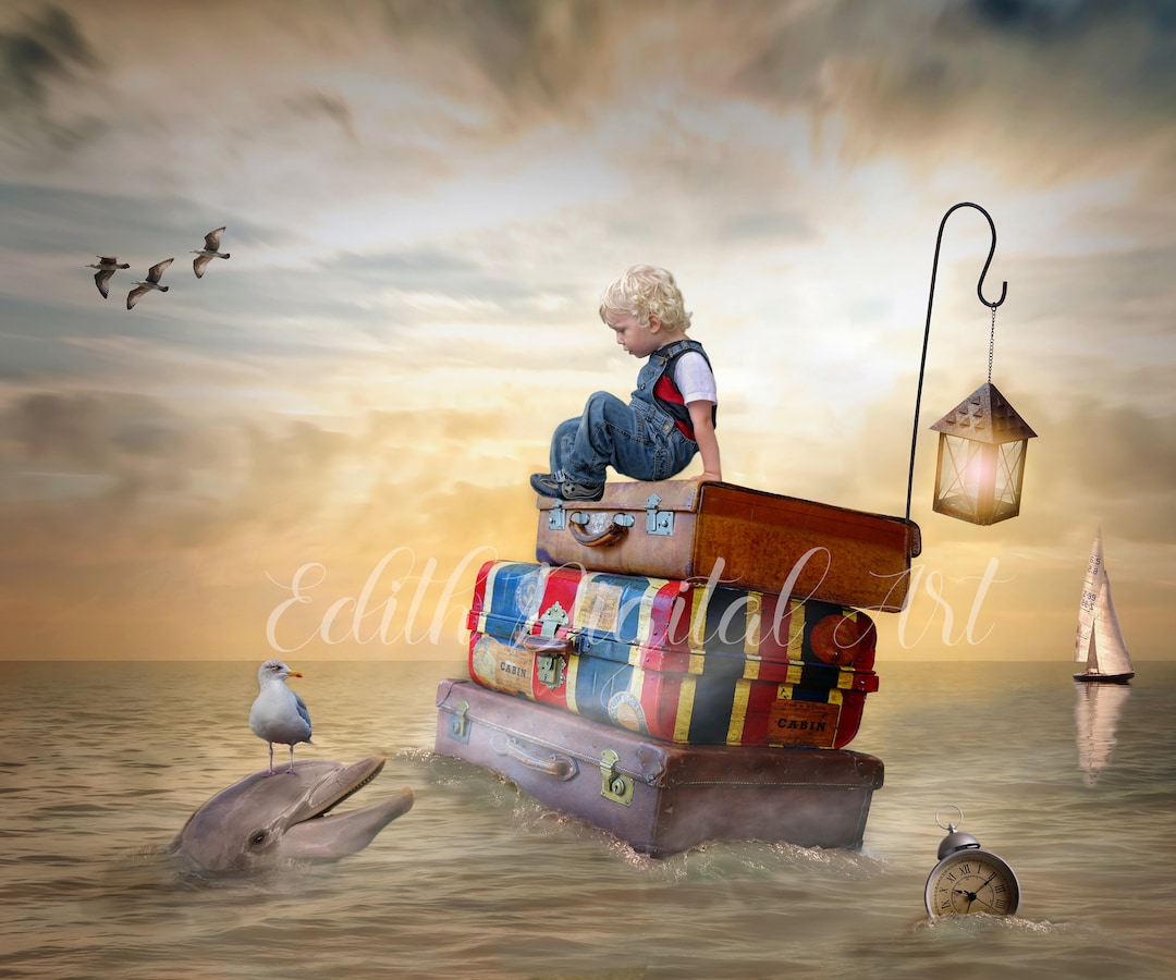 Enchanted Backdrop for Toddler, Digital Background for Kids, Magic Ocen ...
