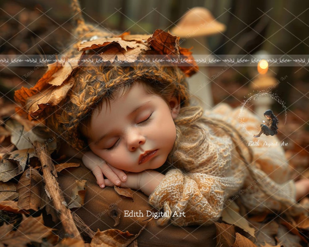 Newborn Digital Background Photography Composite, Face Insert, Baby ...