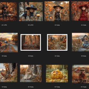 Autumn Digital Backdrops, Fall Digital Backgrounds Photography, 80 Photo Bundle, Barn, Farm Road ...