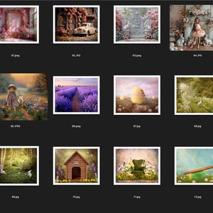 80 Spring Digital Backgrounds Photography, Easter Digital Backdrops ...