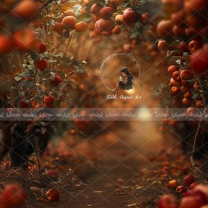 Autumn Digital Backdrop for Photography, Apple Orchard Road, Digital ...