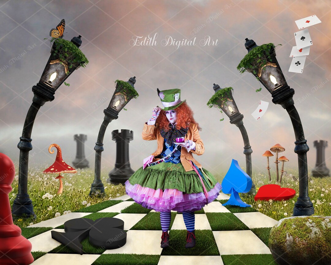 Wonderland Digital Background Photography, Alice Fairytale Digital ...