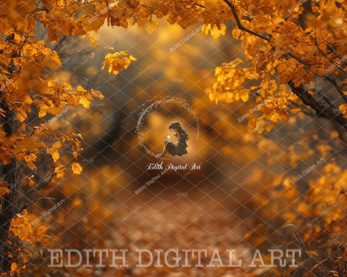 Stunning Fall Leaves Archway Composite, Autumn Arch Digital Background ...