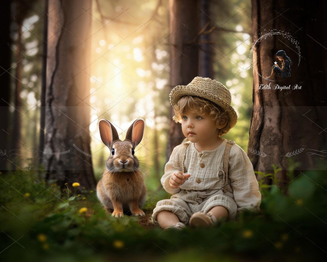 Easter Digital Backdrop Photography, Easter Bunny Digital Backdrop ...