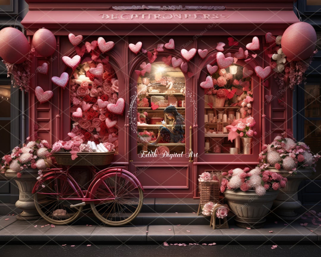 Valentine's Digital Backdrop Photography, Love Digital Background ...