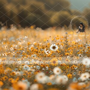 Wildflowers Field Digital Backdrop Photography Composite, Nature Spring ...