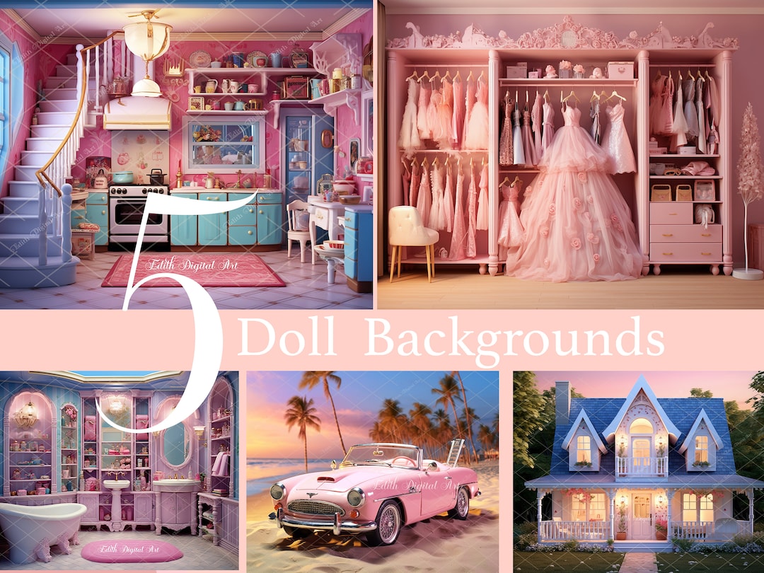 Doll House Digital Backdrop, Dream Dollhouse Background Photography for ...