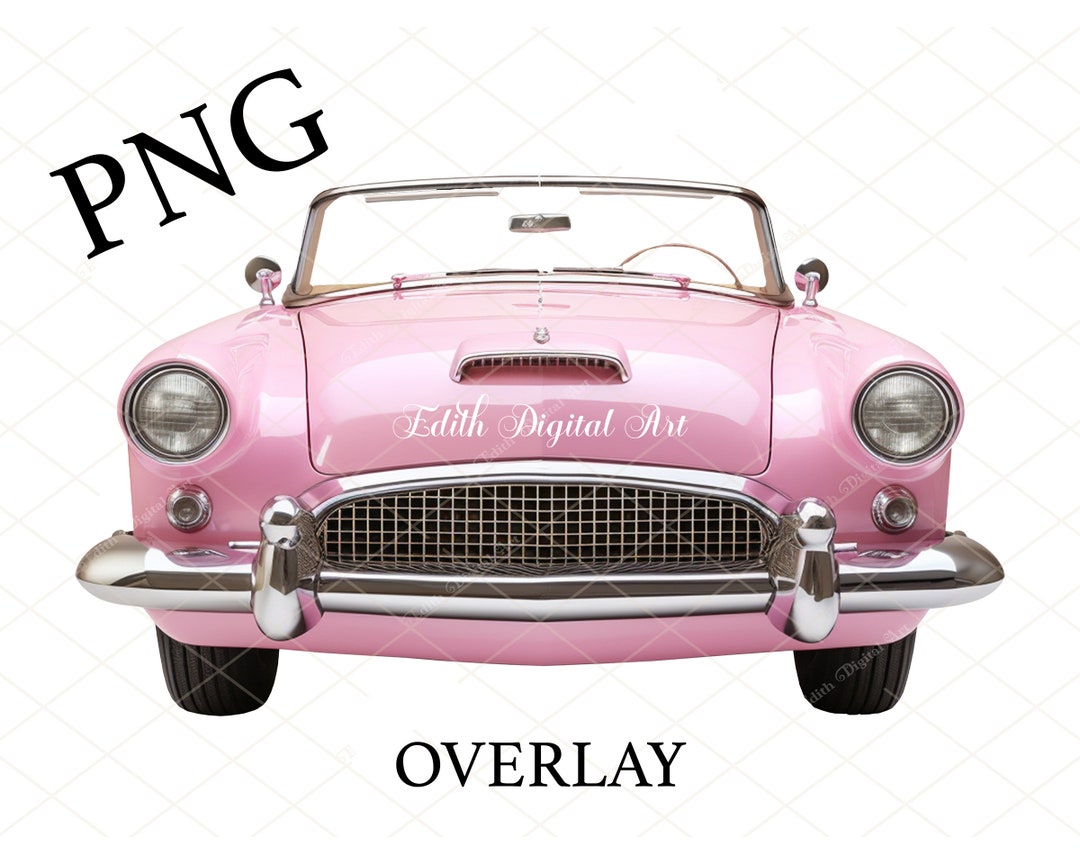Pink CAR Overlay Background Digital Pink Car Digital Backdrop, PNG ...