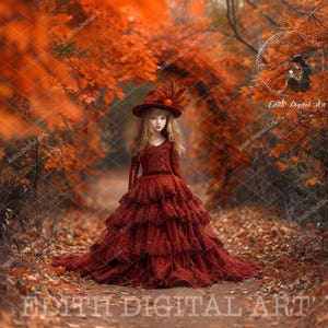 Autumn Arch Backdrop Digital Background Photography, Fall Forest ...