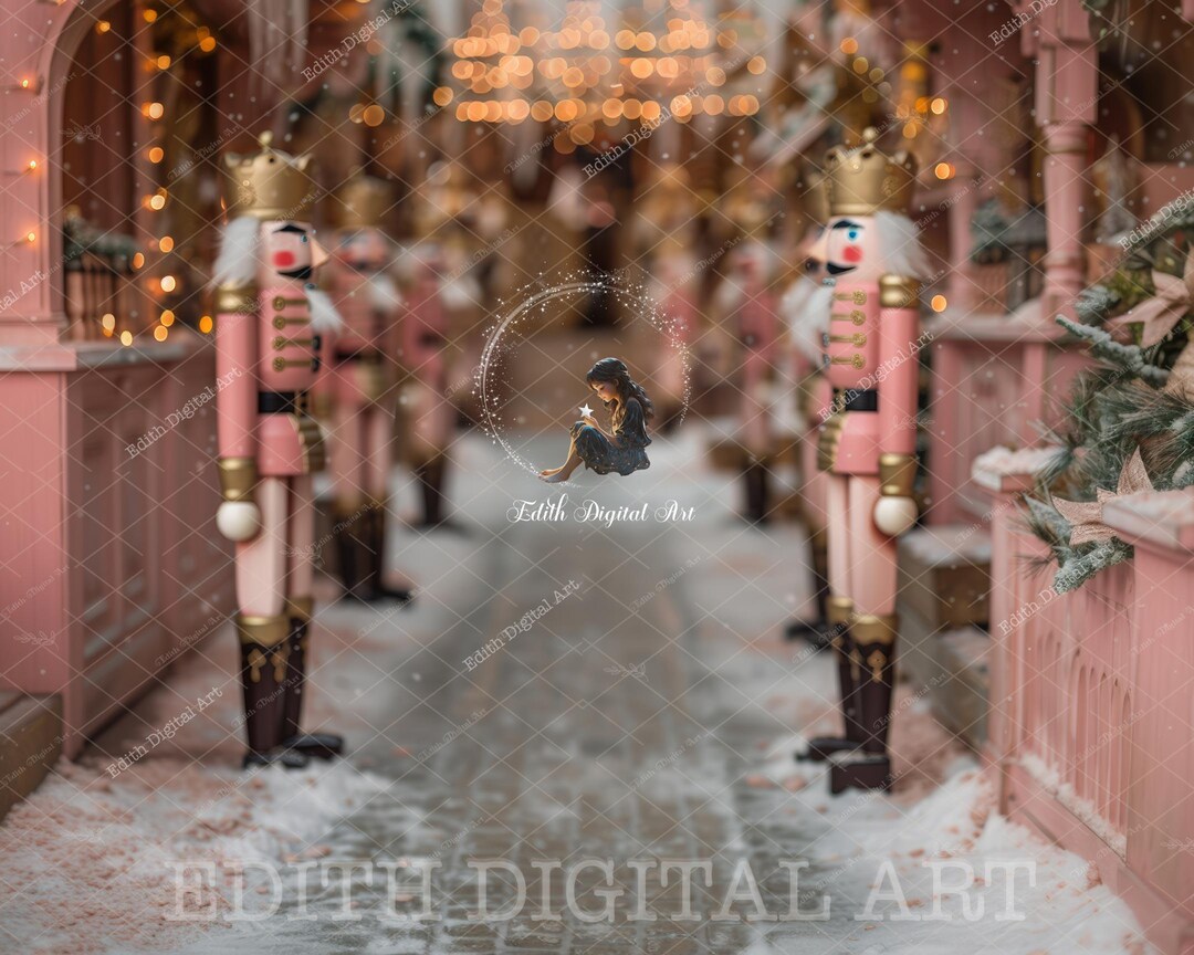 Pink Nutcracker Backdrop Digital Background Photography Composite ...