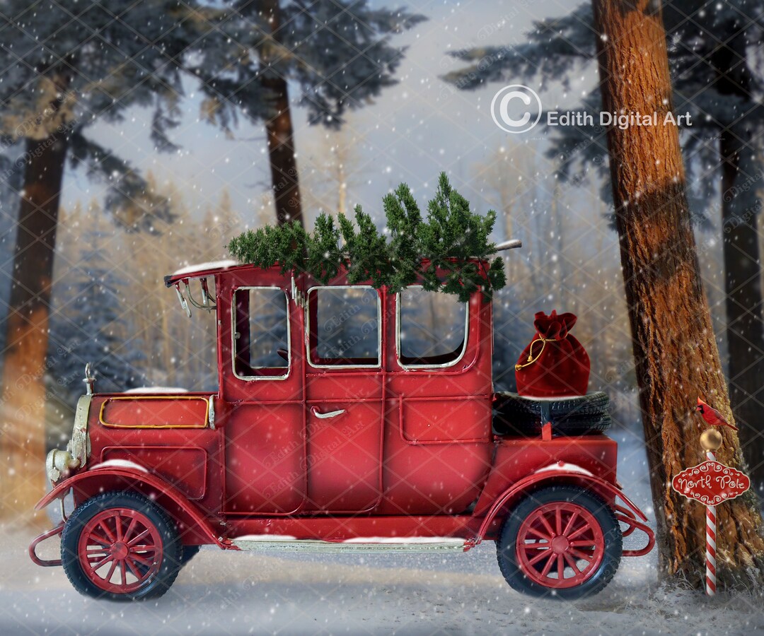 Christmas Digital Backdrop Background Photography Composite, Winter ...