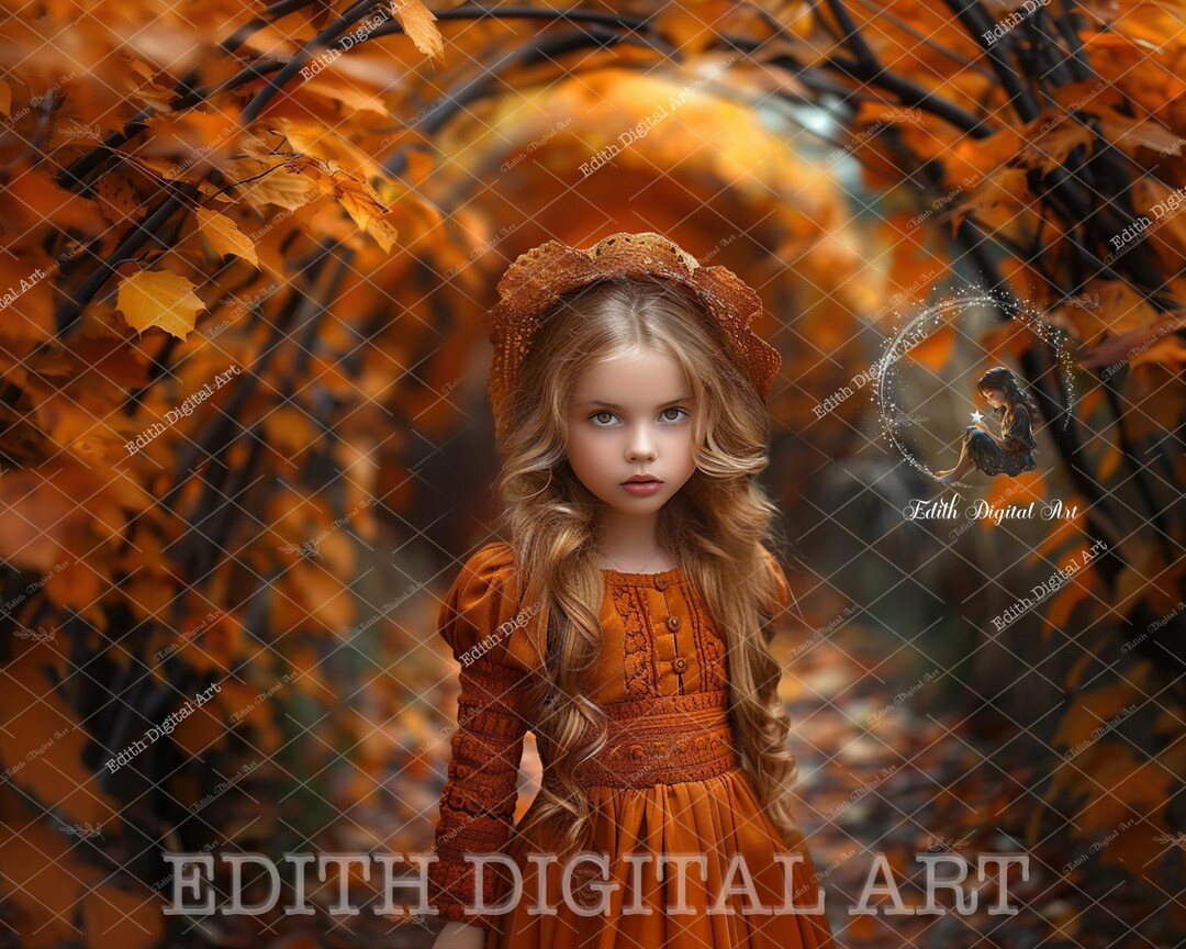 Autumn Arch Digital Backdrop Photography, Fall Digital Background ...