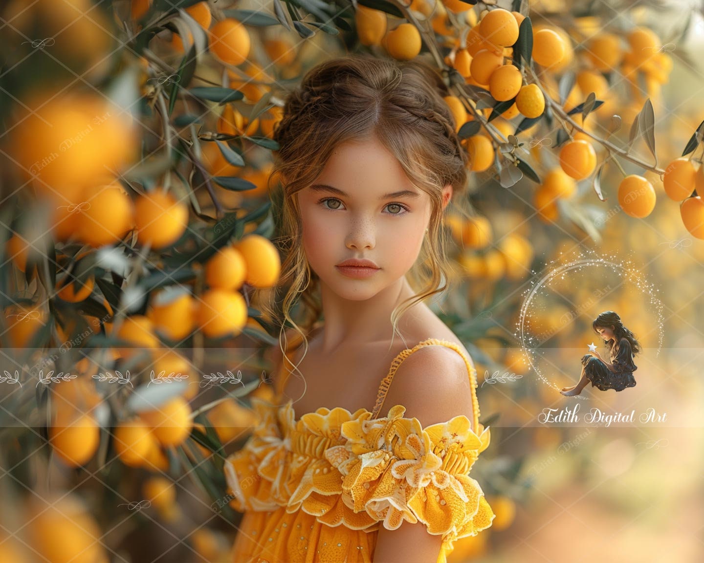 Spring Digital Backdrop, Summer Digital Background, Lemons Farm ...