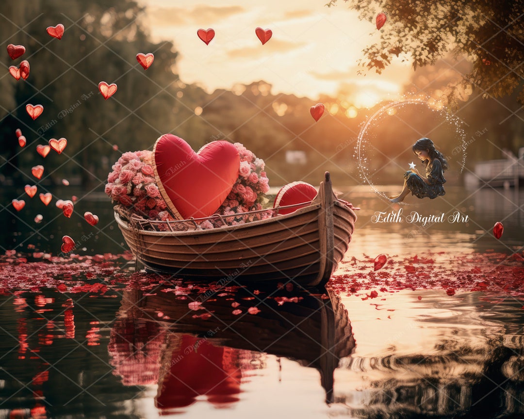 Valentine's Day Digital Backdrop Photography, Love Studio Digital ...