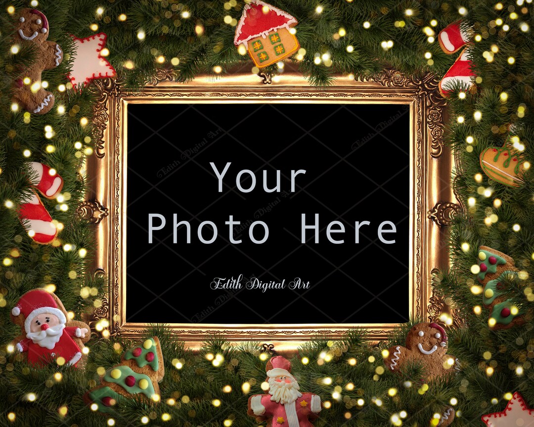 Christmas Digital Frame Photography, Christmas Digital Backdrop ...
