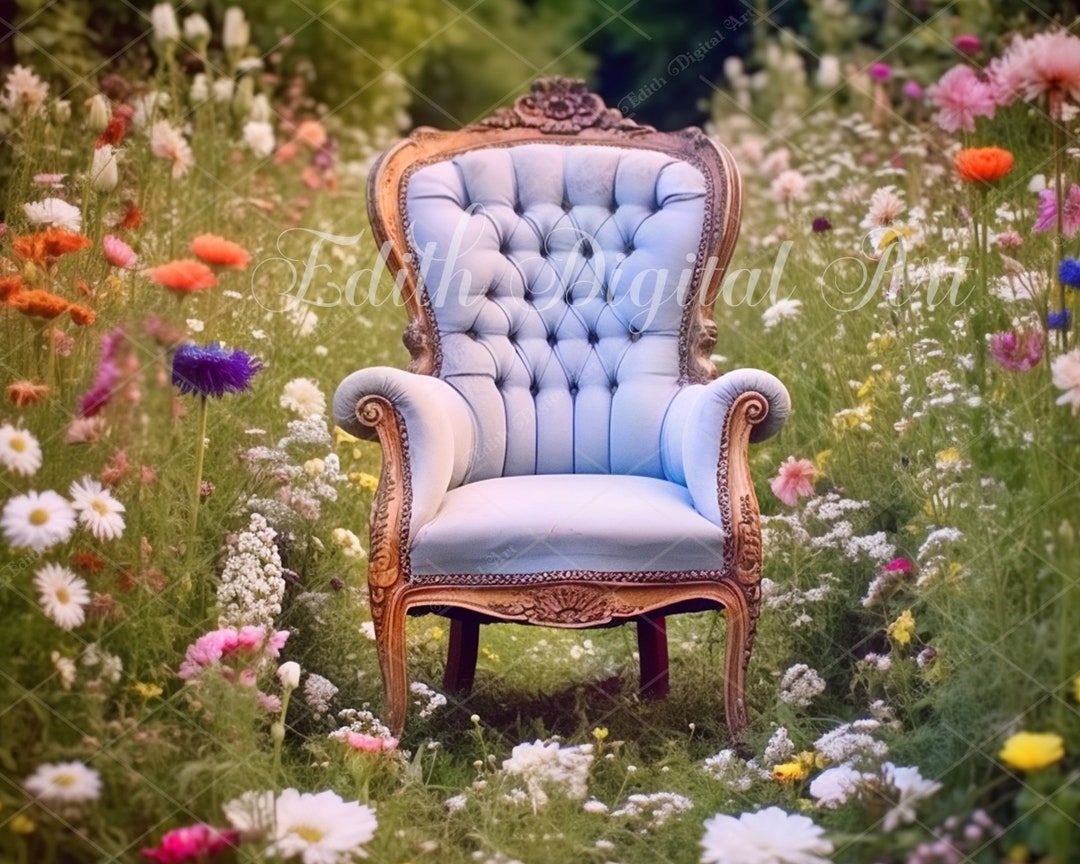 Floral Field With Wild Flowers on Spring, Digital Backdrop Photography ...