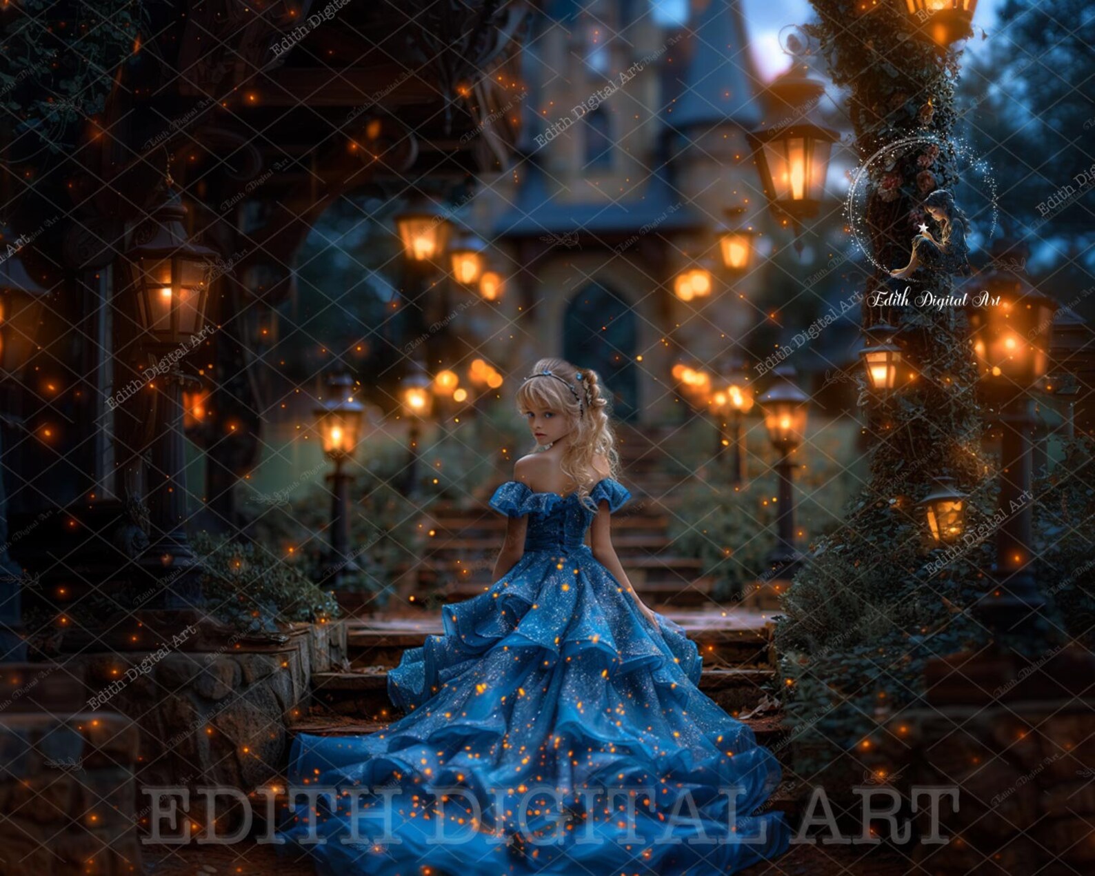 Princess Digital Backdrop Photography, Fairytale Background Composite ...