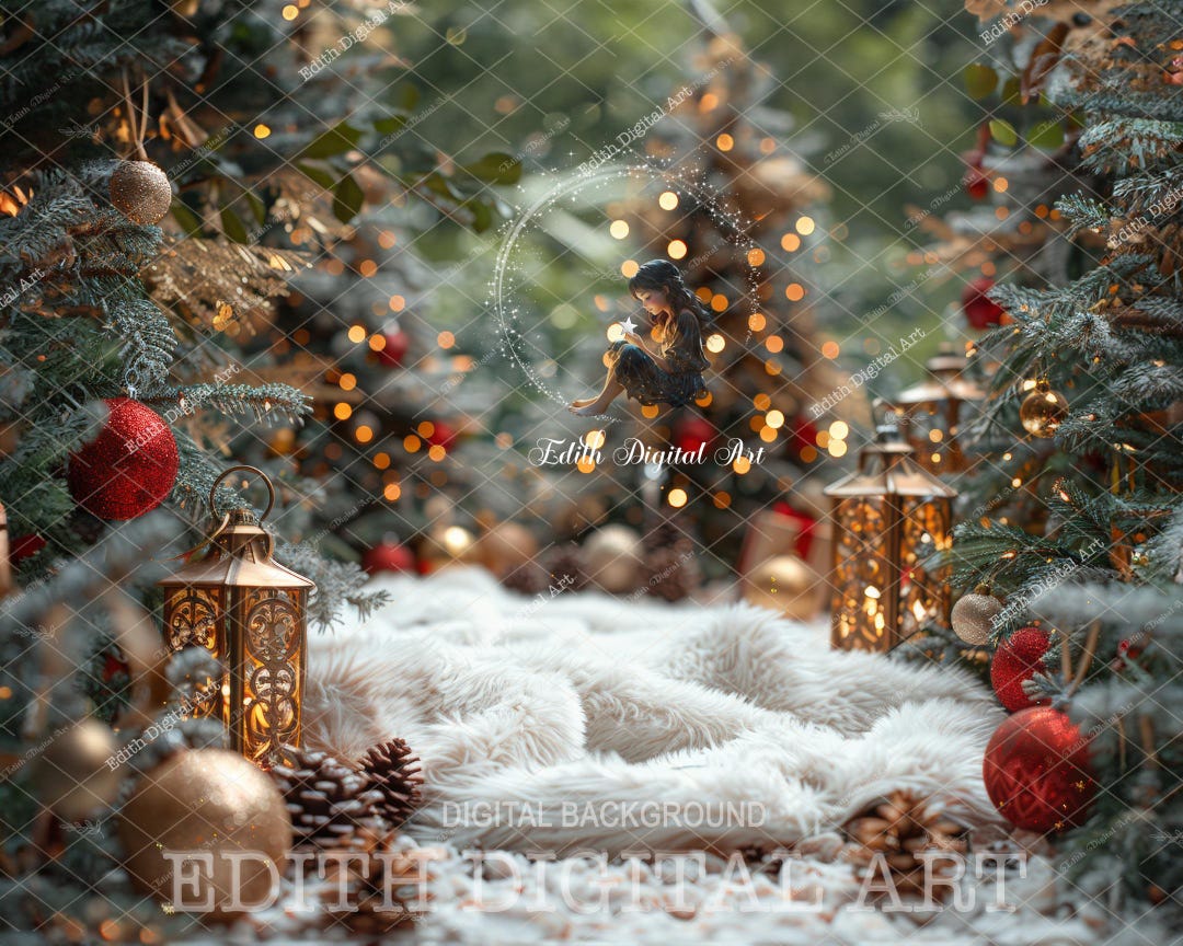 Christmas Digital Backdrop Photography, Xmas Background Photo Composite ...