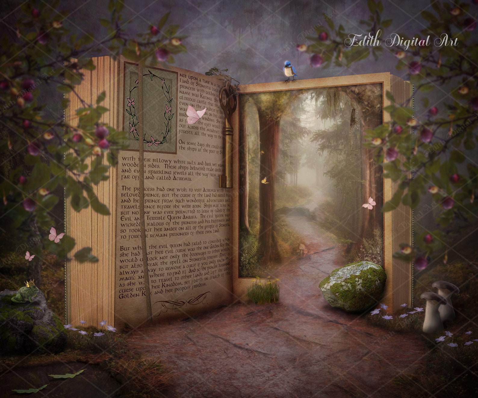 Fairytale Digital Backdrop for Kids Enchanted Background for - Etsy