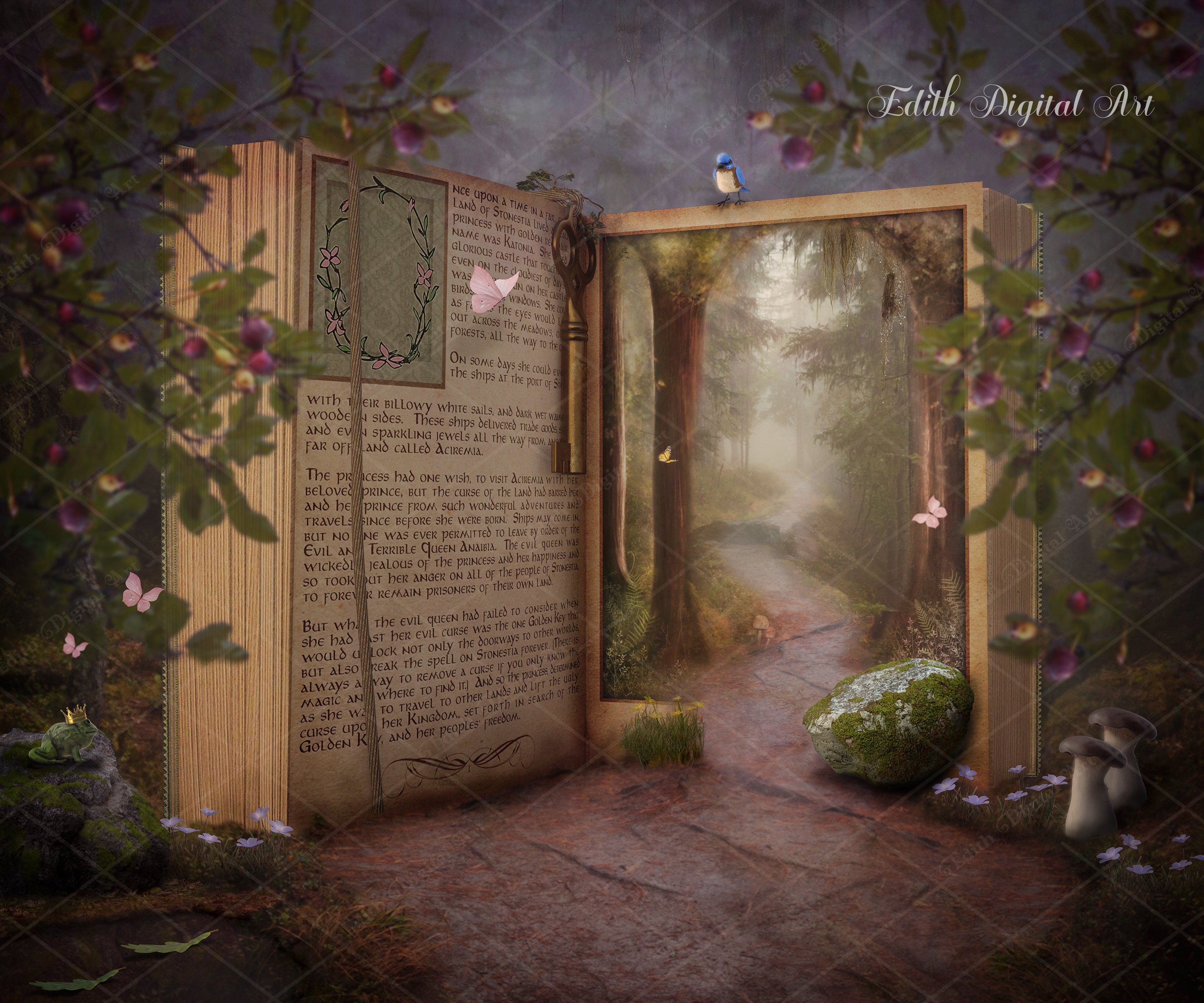 Fairytale Digital Backdrop for Kids Enchanted Background for - Etsy