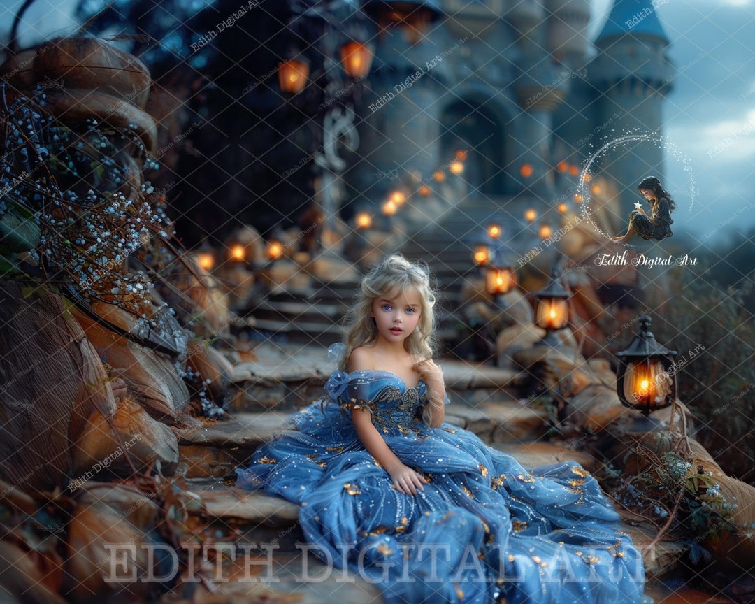 Princess Digital Background Photography, Fairytale Backdrop Composite ...