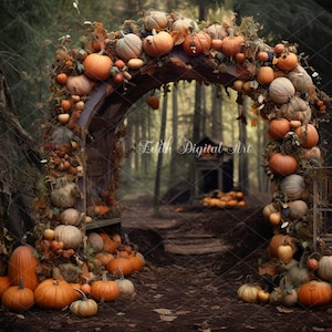Fall Digital Backdrop, Fall Backdrop Photography Composite With Autumn ...