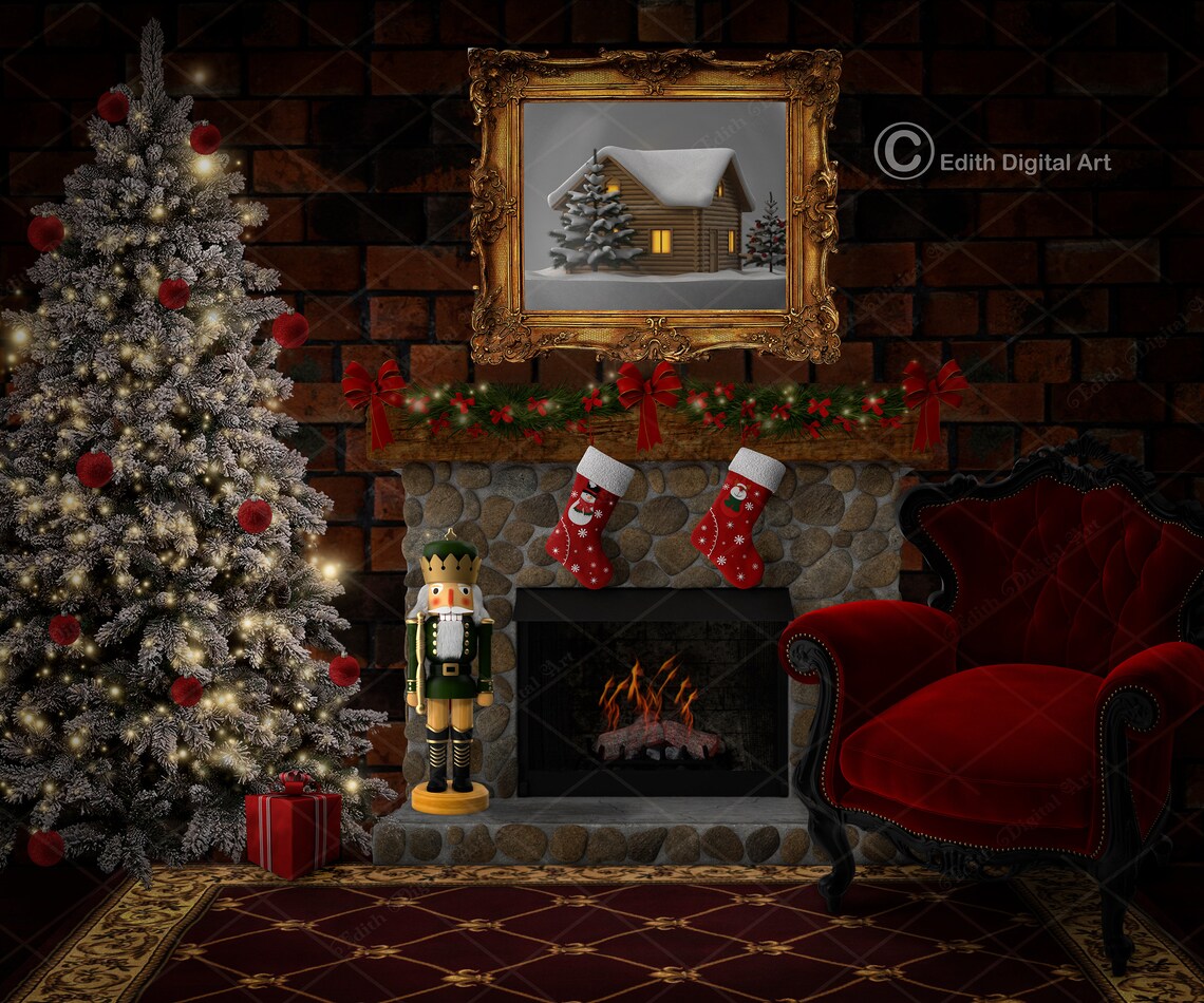 Magic Christmas Digital Backdrop for Kids Digital Background - Etsy