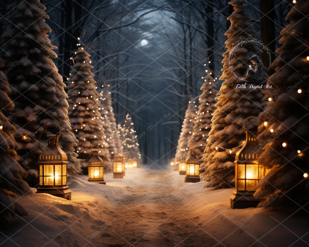 Christmas Digital Backdrop, Christmas Digital Background Photography ...