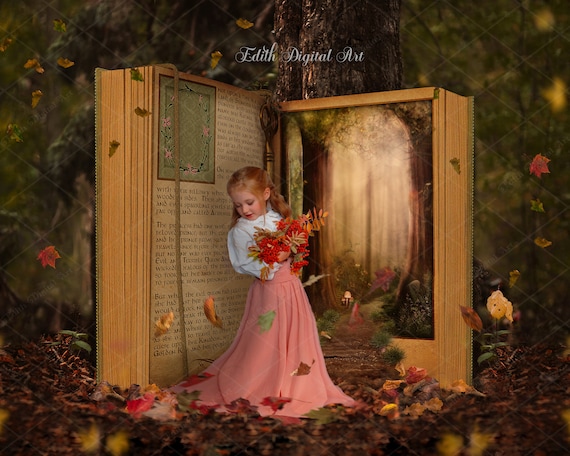 Fall Digital Backdrop for Kids Enchanted Background for - Etsy