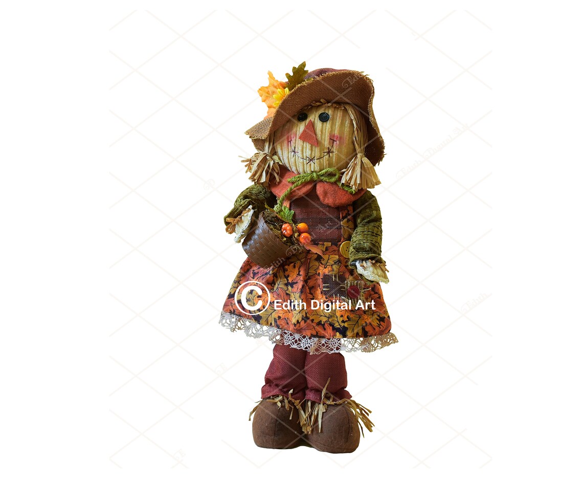 Scarecrow PNG Overlay Digital Scarecrow Photography Backdrop - Etsy