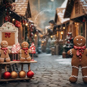 5 Christmas Gingerbread Backgrounds Photography, Christmas Digital ...